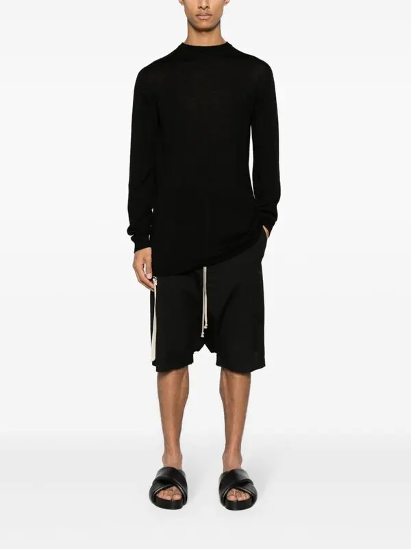Rick Owens Oversized Virgin Wool Jumper - Black