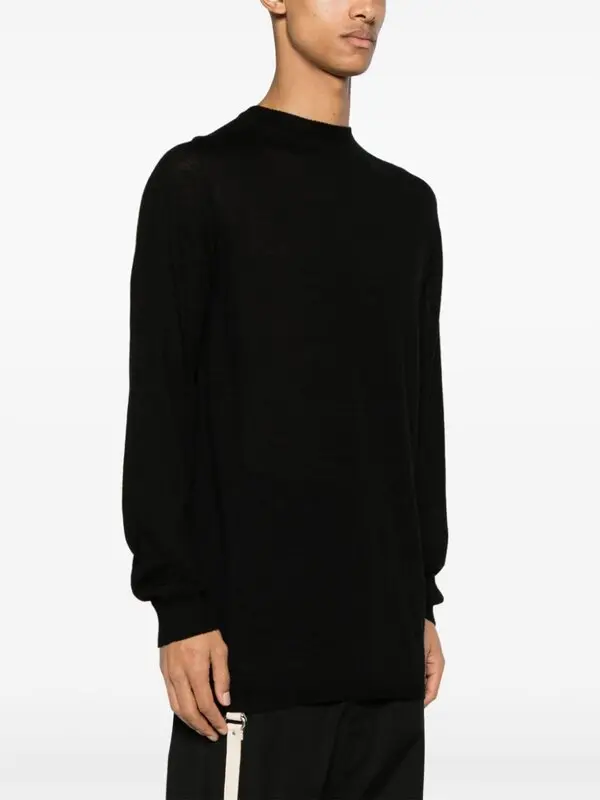 Rick Owens Oversized Virgin Wool Jumper - Black