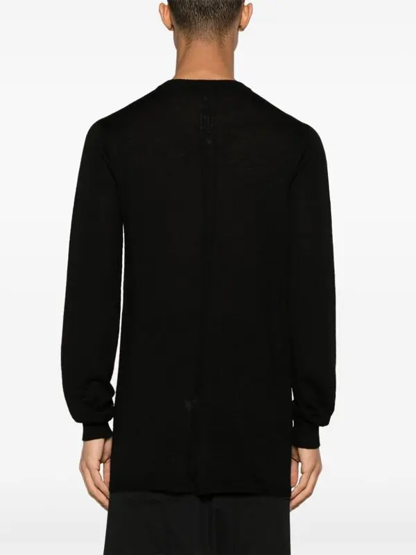 Rick Owens Oversized Virgin Wool Jumper - Black