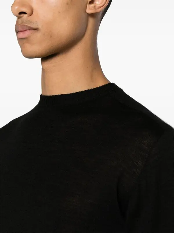 Rick Owens Oversized Virgin Wool Jumper - Black