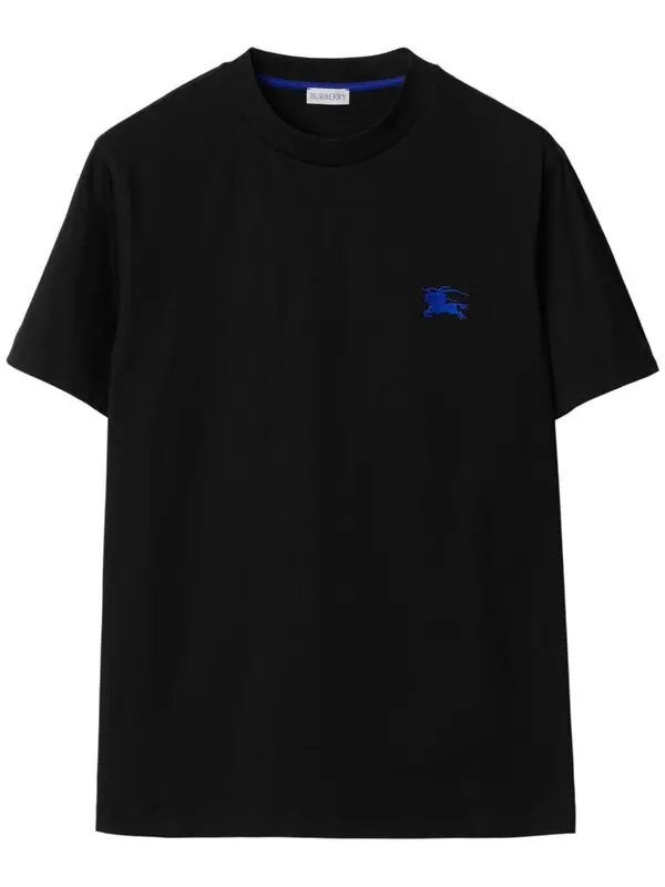 Burberry Embroidered Cotton T-shirt - Black