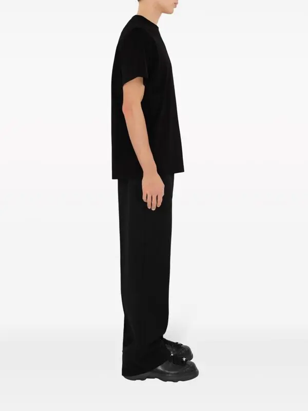 Burberry Embroidered Cotton T-shirt - Black