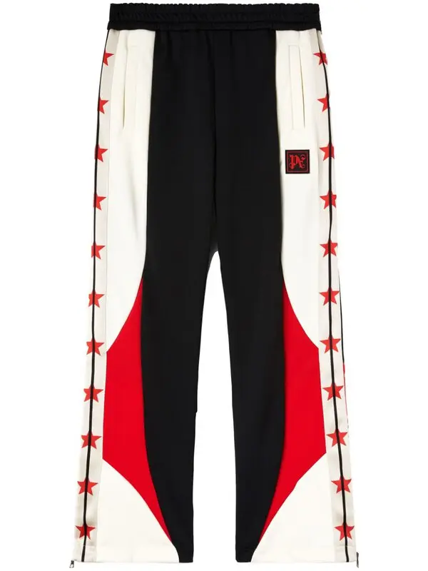 Palm Angels Paxhaas Contrast-panel Track Pants - Black