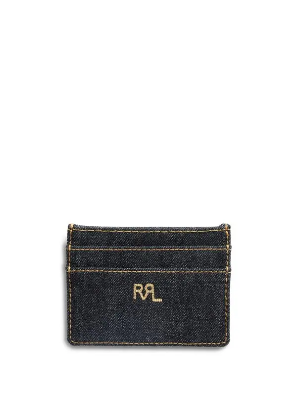 Ralph Lauren Logo-appliqué Denim Cardholder - Blue