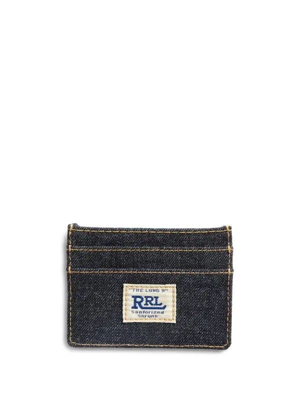 Ralph Lauren Logo-appliqué Denim Cardholder - Blue