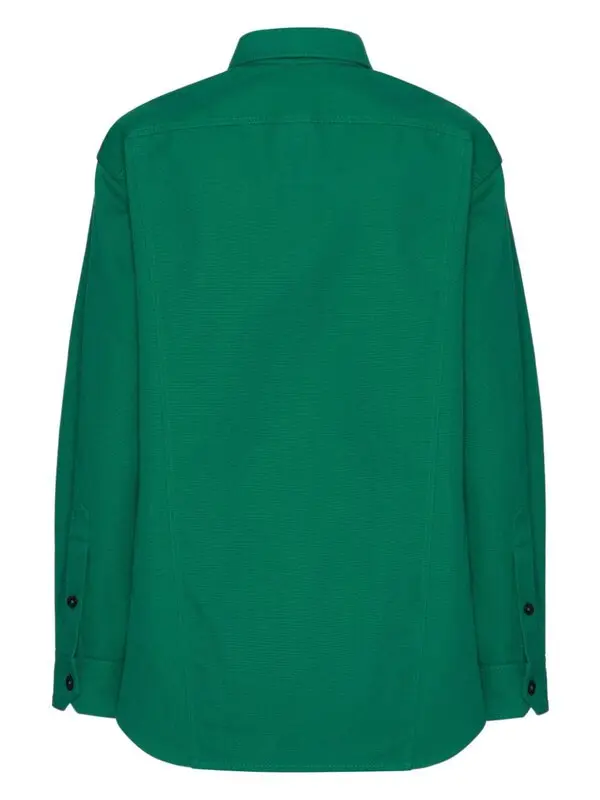 Valentino Garavani Vlogo Signature Canvas Shirt Jacket - Green