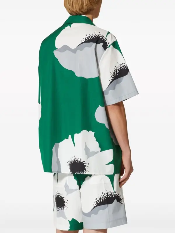 Valentino Garavani Flower Portrait-print Bowling Shirt