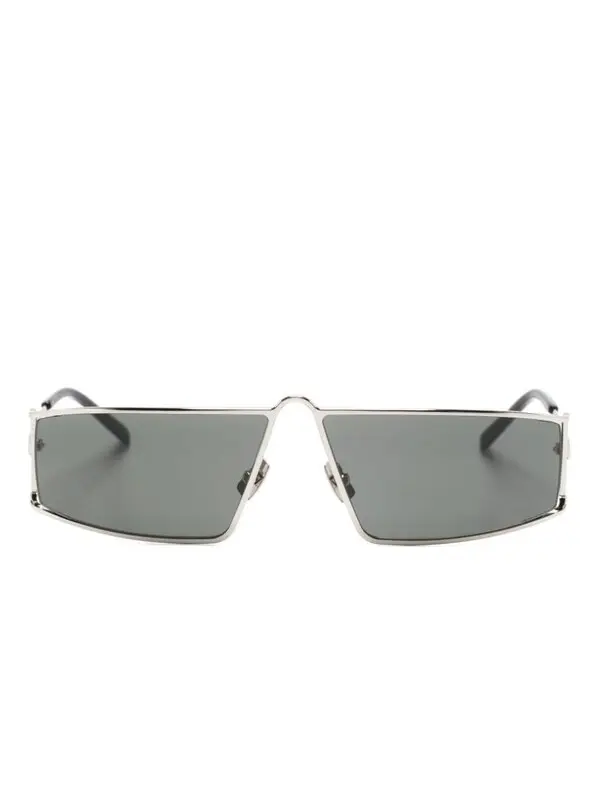 Saint Laurent Rectangle Frame Sunglasses - Silver