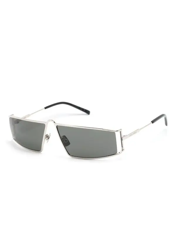 Saint Laurent Rectangle Frame Sunglasses - Silver