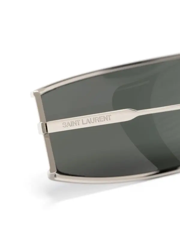 Saint Laurent Rectangle Frame Sunglasses - Silver