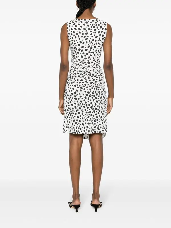Moschino Polka Dot-print Gathered Dress