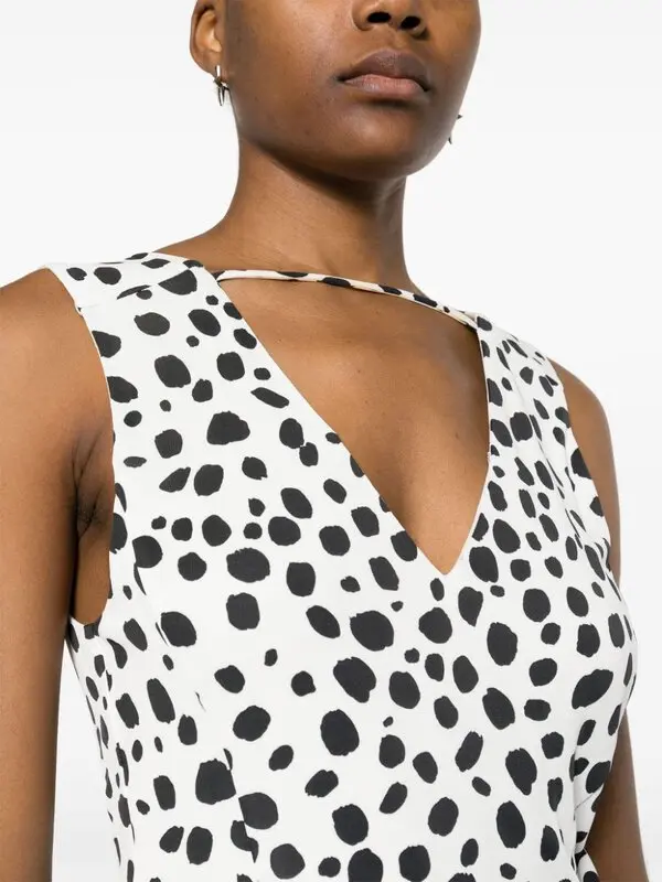 Moschino Polka Dot-print Gathered Dress