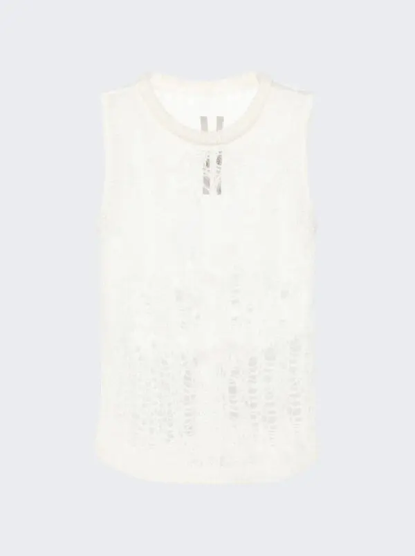 Rick Owens Open-knit Tank Top - White
