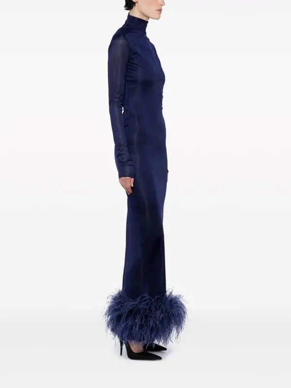 16Arlington Luna Feather-trim Gown