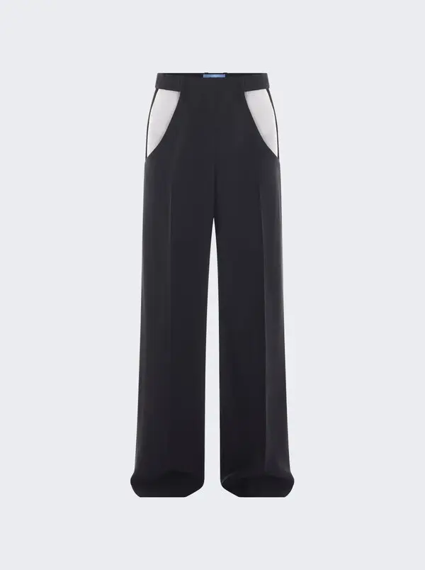 MUGLER Cut Out Trousers - Black