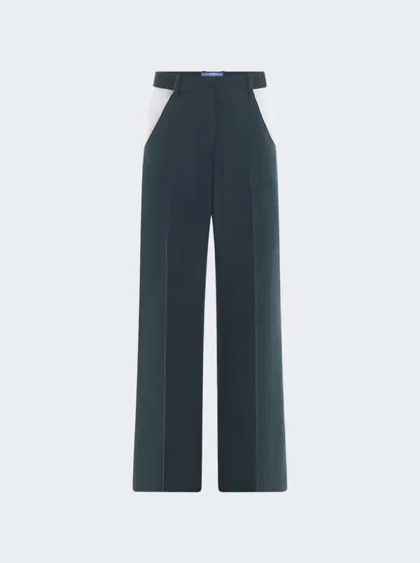 MUGLER Cut Out Trousers - Dark Green