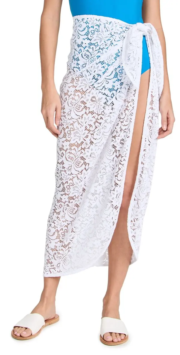 STYLEST Aqualace Quick-drying Lace Pareo - Blanc