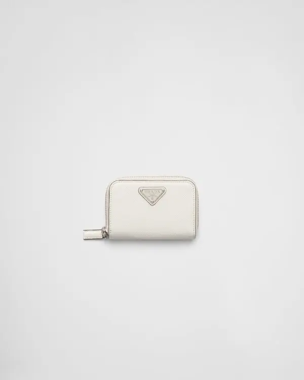 Prada Saffiano Coin Purse - White
