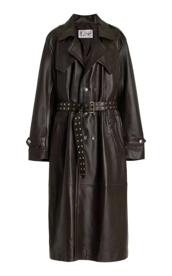 LUDOVIC DE SAINT SERNIN Amanda Leather Trench Coat