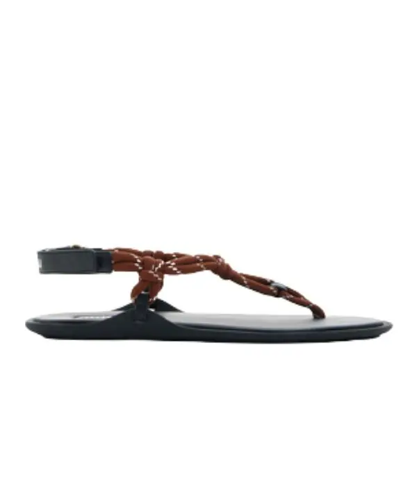 Miu Miu Infradito Rope Thong Sandals - Brown