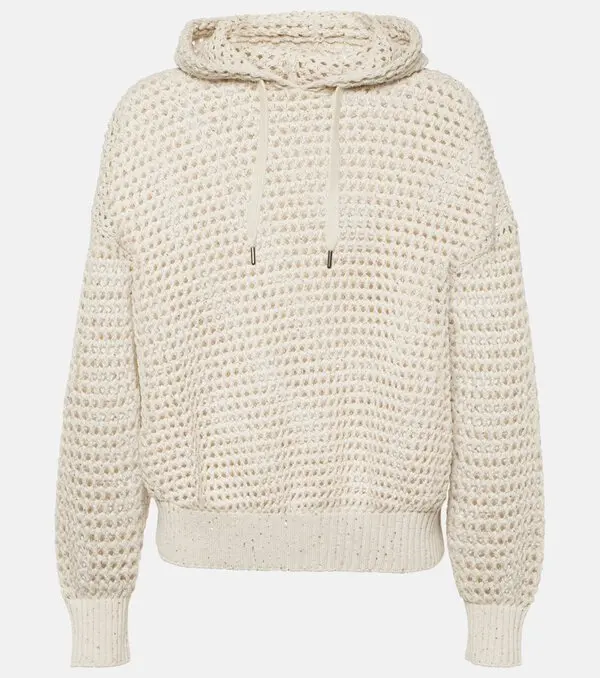 Brunello Cucinelli Open-knit Hoodie