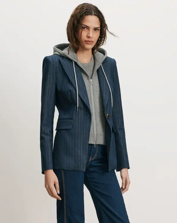 Veronica Beard Naira Denim Dickey Jacket