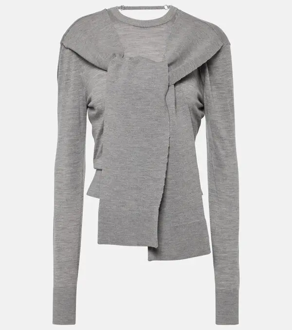 Jacquemus Le Pull Rica Wool-blend Sweater - Grey