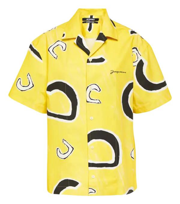 Jacquemus La Chemise Jean Printed Bowling Shirt - Yellow