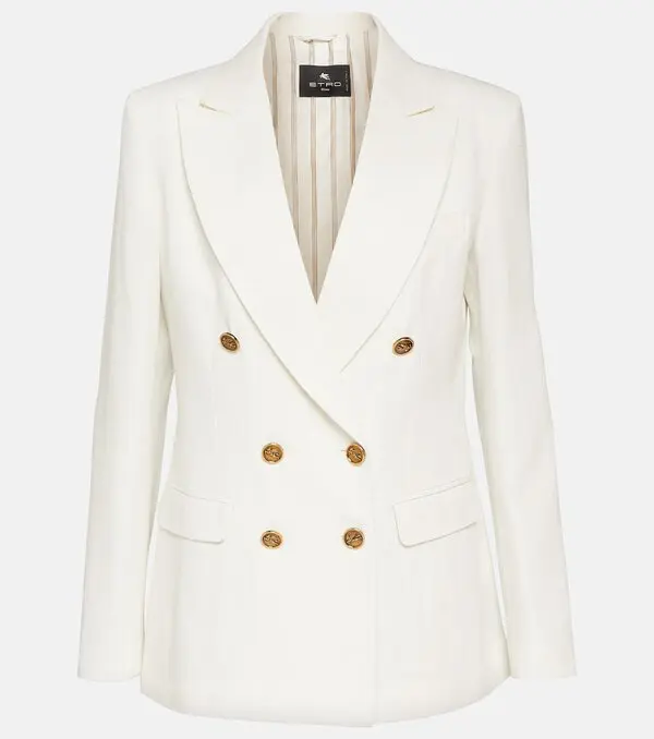Etro Double-breasted Blazer - White