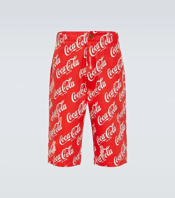 ERL Printed Cotton Canvas Bermuda Shorts - Brown