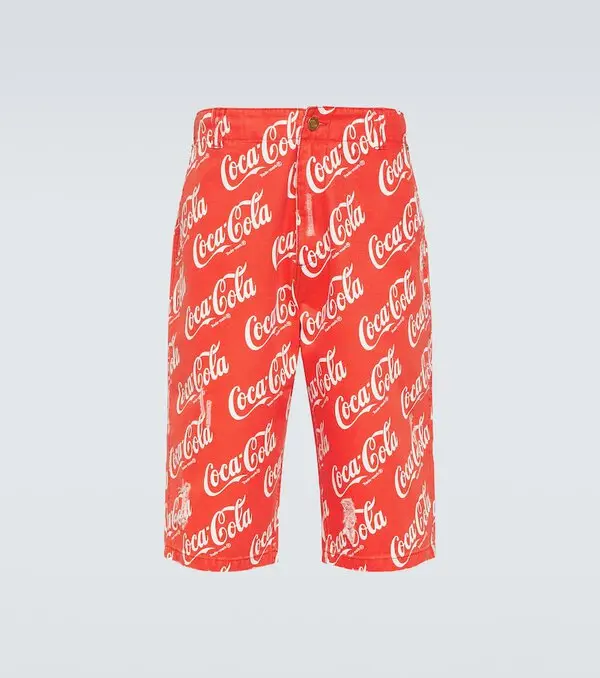ERL Printed Cotton Canvas Bermuda Shorts - Brown