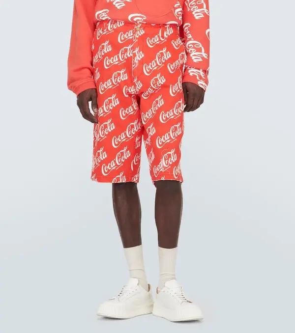 ERL Printed Cotton Canvas Bermuda Shorts - Brown