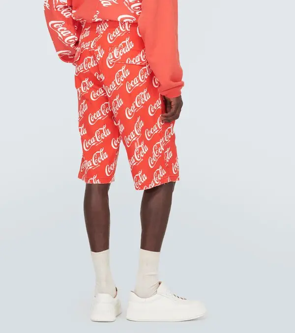 ERL Printed Cotton Canvas Bermuda Shorts - Brown