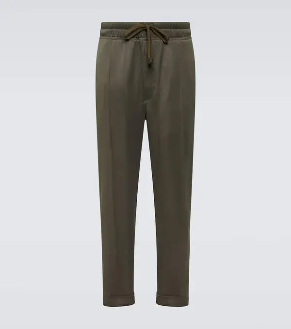 TOM FORD Cady Tapered Trousers - Brown