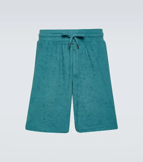 Frescobol Carioca Augusto Cotton-blend Terry Shorts - Green