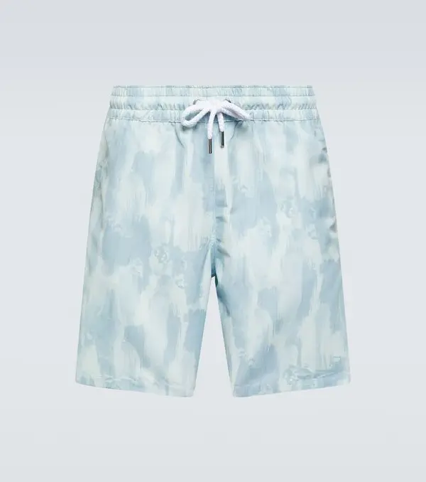 Frescobol Carioca Printed Swim Trunks - Blue