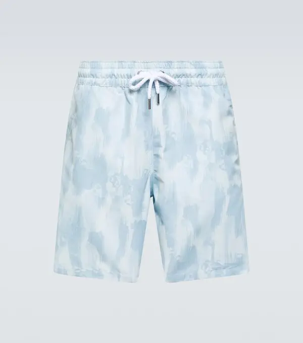 Frescobol Carioca Printed Swim Trunks - Blue
