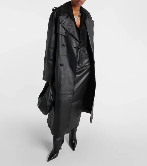 Wardrobe.NYC Leather Trench Coat