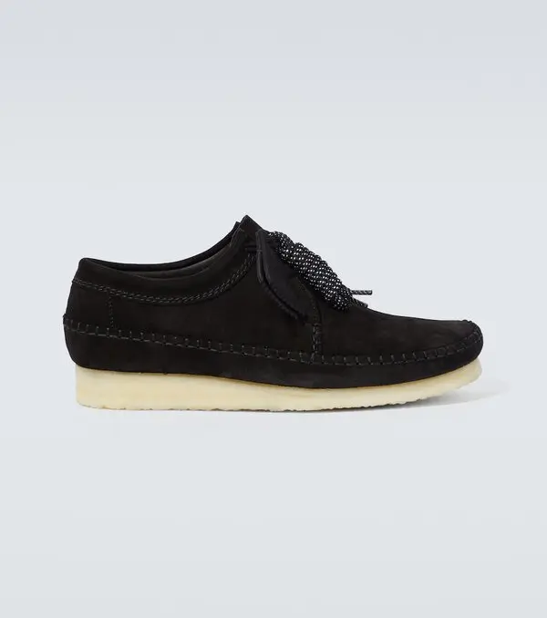 Clarks Weaver Suede Sneakers - Black