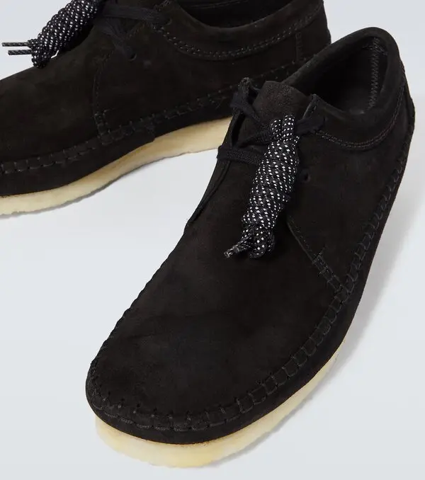 Clarks Weaver Suede Lace-up Sneakers - Black