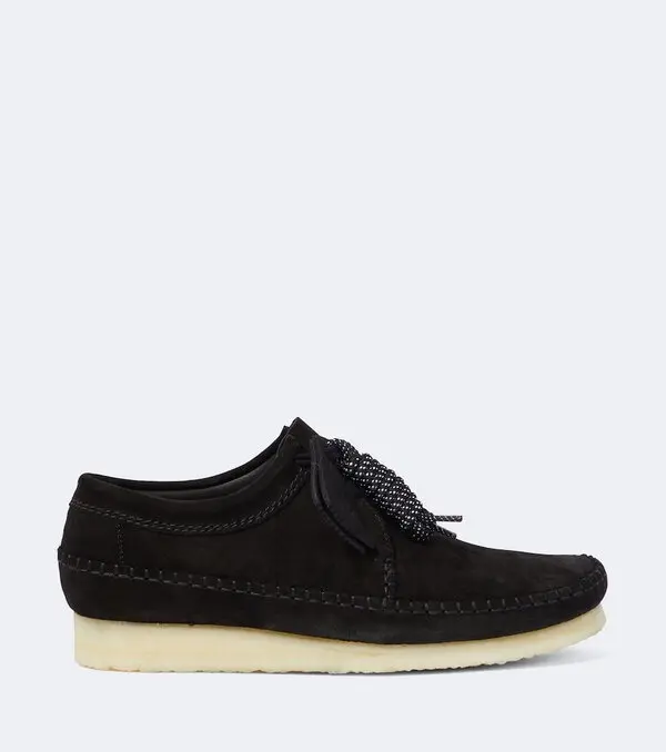 Clarks Weaver Suede Lace-up Sneakers - Black