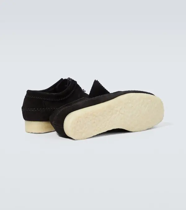 Clarks Weaver Suede Lace-up Sneakers - Black
