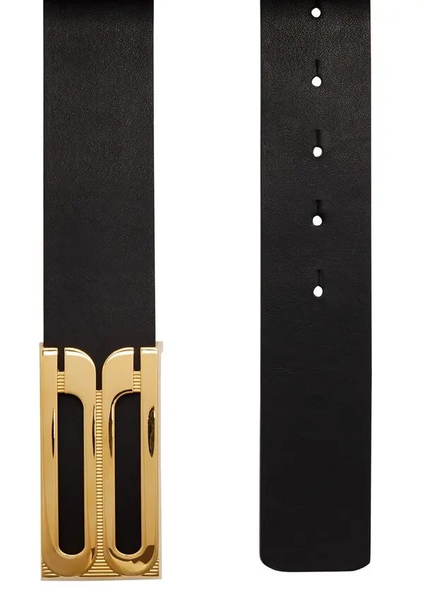 Victoria Beckham Leather Belt With Designer Plaque