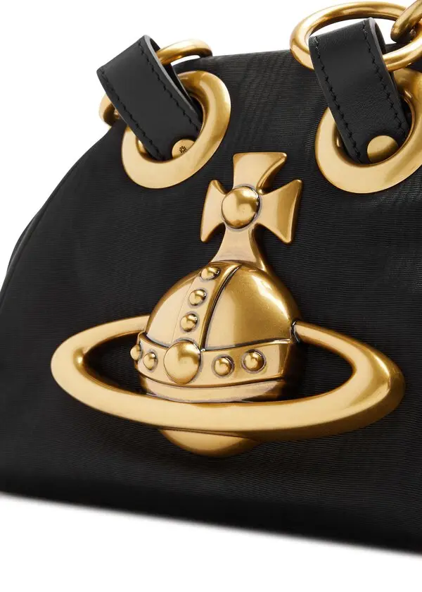 Vivienne Westwood Orb Moiré Shoulder Bag - Black | Editorialist