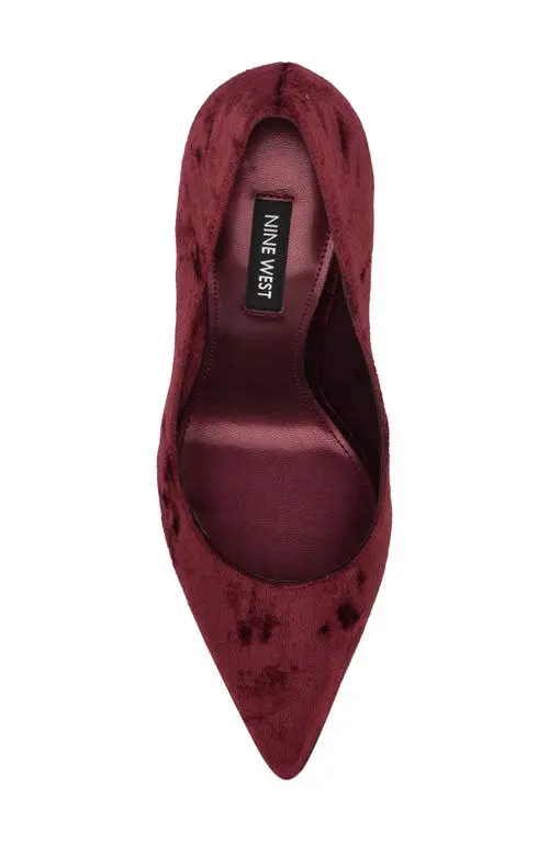 Nine West Floral Pumps - Dark Red
