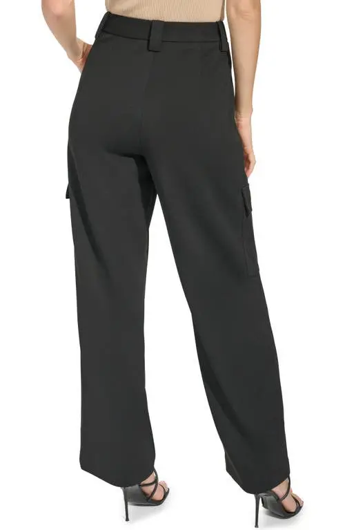 Dkny Straight-leg Crepe Cargo Pants