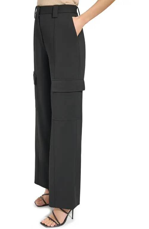 Dkny Straight-leg Crepe Cargo Pants