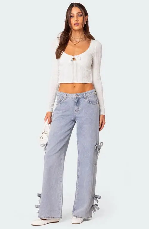 EDIKTED Lorey Lace Crop Top