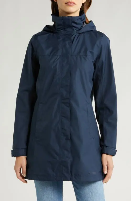 Helly Hansen Aden Waterproof Hooded Longline Rain Jacket - Navy