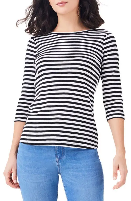 NIC+ZOE Stripe Bateau Neck Top
